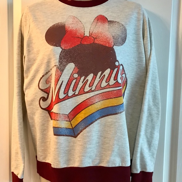 Disney | Tops | Disney Minnie Mouse Long Sleeve Shirt Xs Good Used ...